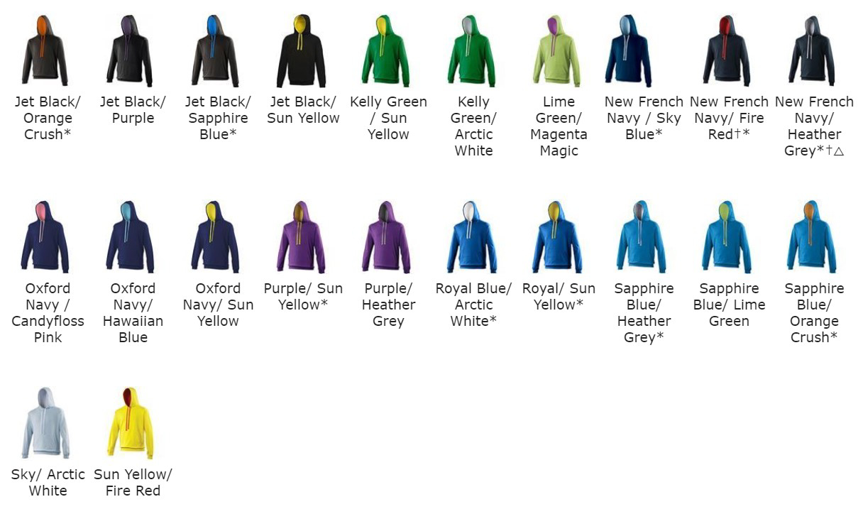 JH003 AWDis Varsity Hoodie | Promotional Products Home, Bourne ...